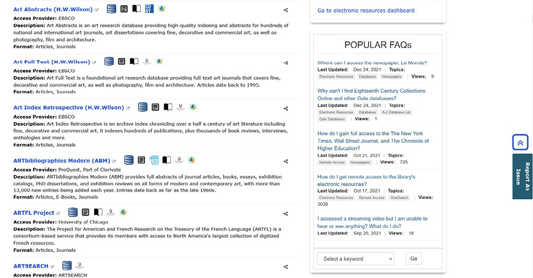 A-Z Database List review: Getting started and keeping the momentum | Sugrim | College & Research ...