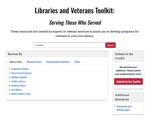 Facilitating Library Support for Student Veterans: The Libraries and ...